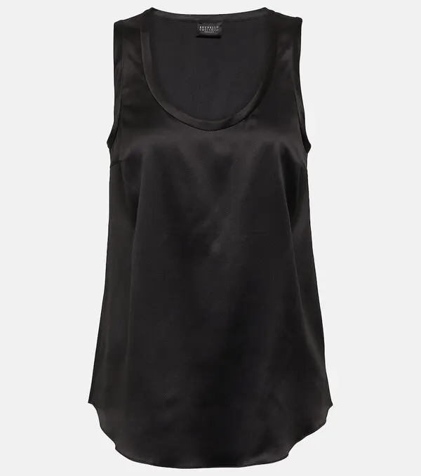 Brunello Cucinelli Silk-blend Tank Top