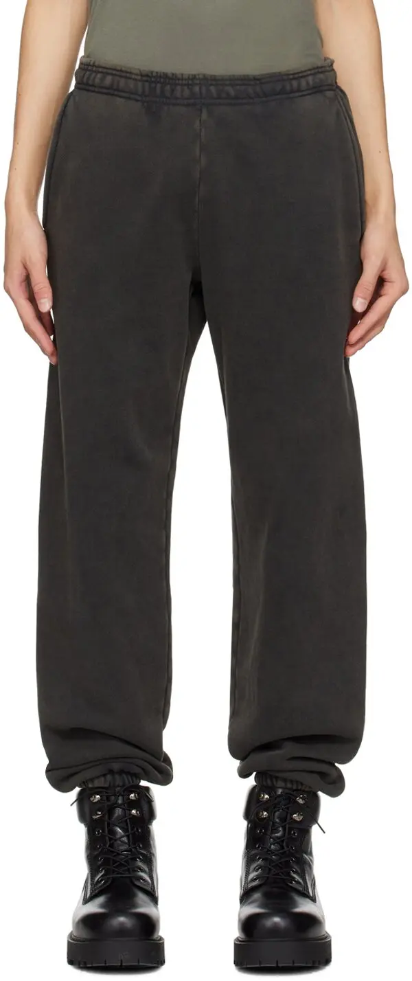 Entire Studios Black Heavy Sweatpants - Washed Black | Editorialist