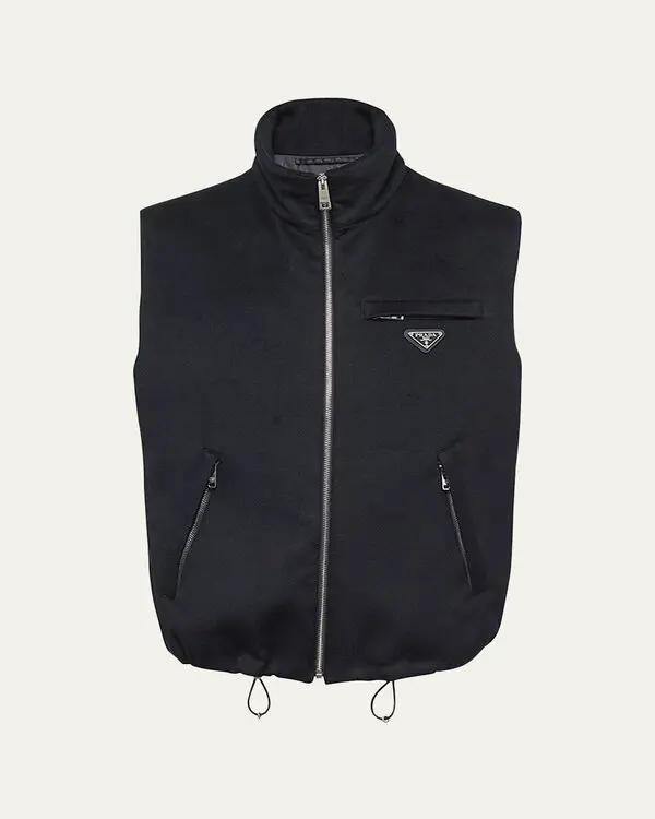 Prada Cashmere-blend Vest - Bleu