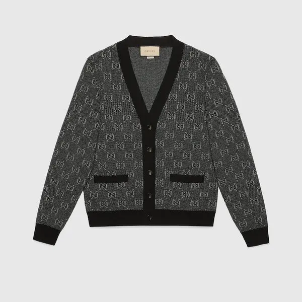 Gucci Gg Wool Jacquard Cardigan