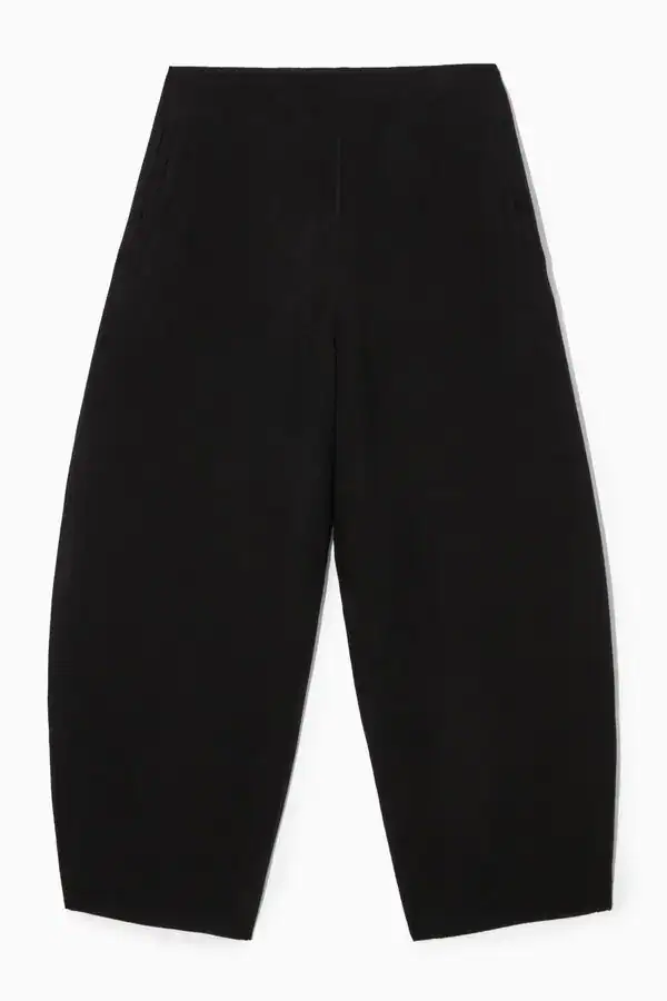 Cos Double-faced Wool Balloon-leg Pants - Black | Editorialist