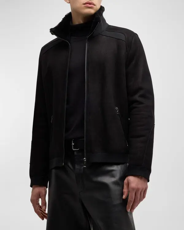 Gorski Shearling Lamb Zip-front Jacket