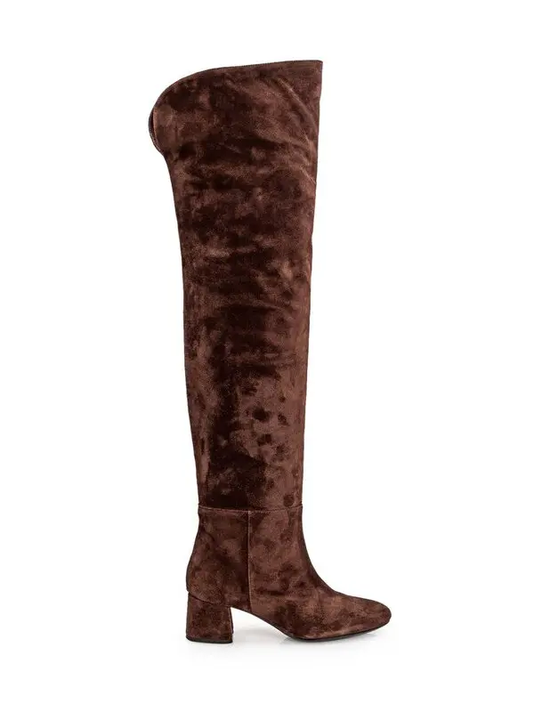 ANNA F. Suede Over-the-knee Boots