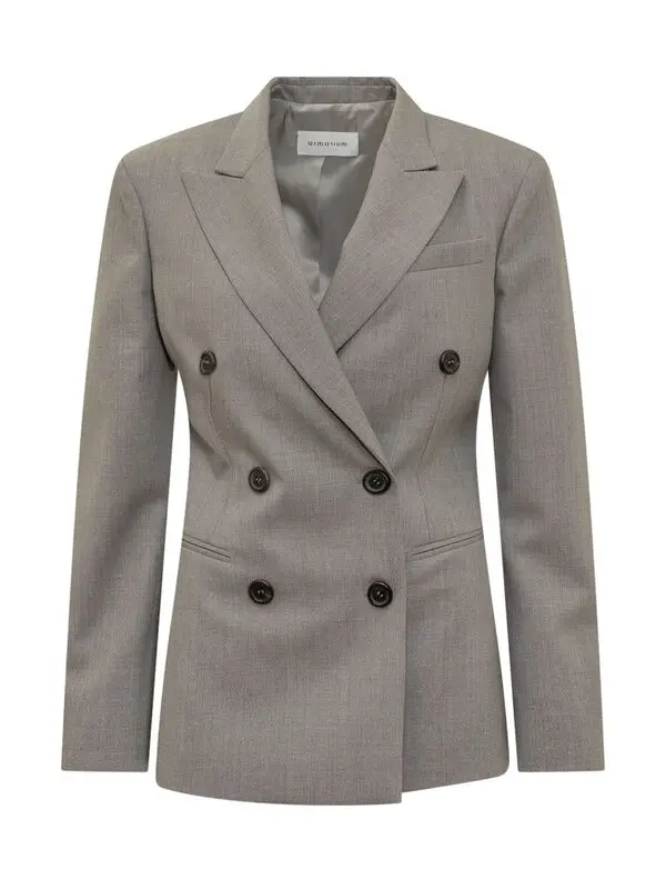 ARMARIUM Myra Double-breasted Blazer - Grey