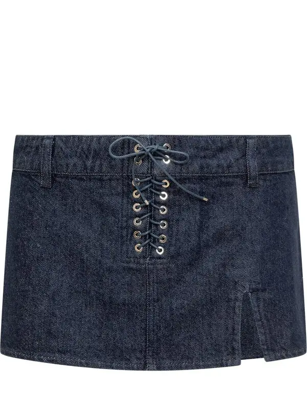 LUDOVIC DE SAINT SERNIN Lace-up Mini Skirt