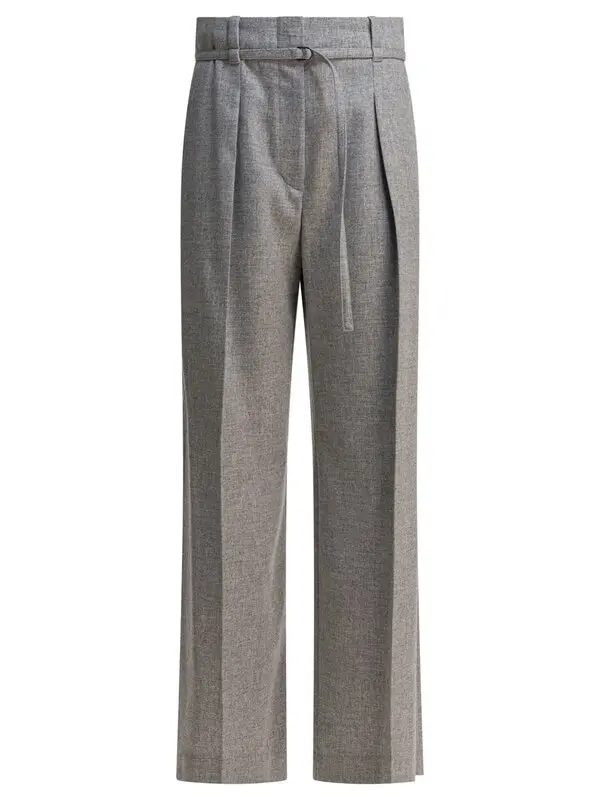 Brunello Cucinelli Wide-leg Wool And Cashmere Pants
