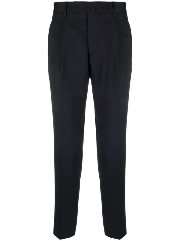DELL'OGLIO Pleated Tapered Trousers - Blue