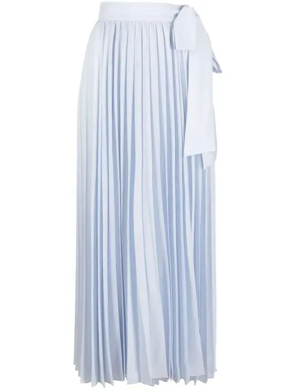 P.a.r.o.s.h Pleated Wrap Midi Skirt - Blue