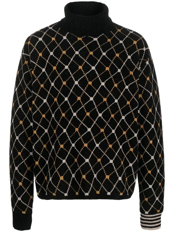 Random Identities Roll-neck Jacquard Jumper