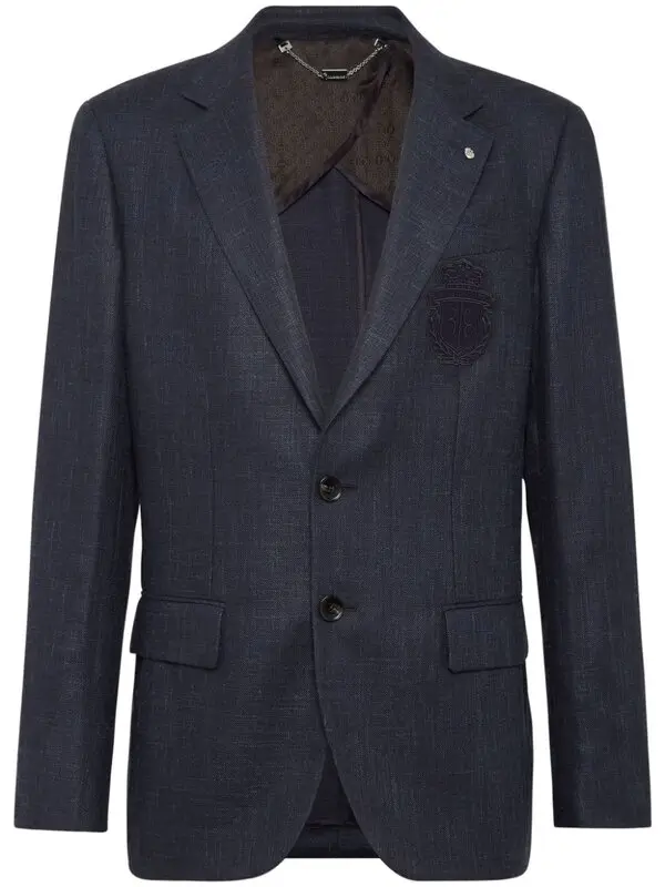 BILLIONAIRE Logo-patch Single-breasted Blazer