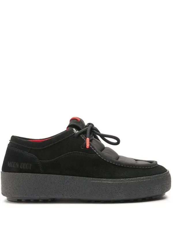 Moon Boot Mtrack Wallaby Panelled Suede Sneakers - Black