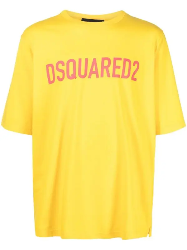 Dsquared2 Logo-print Cotton T-shirt - Yellow