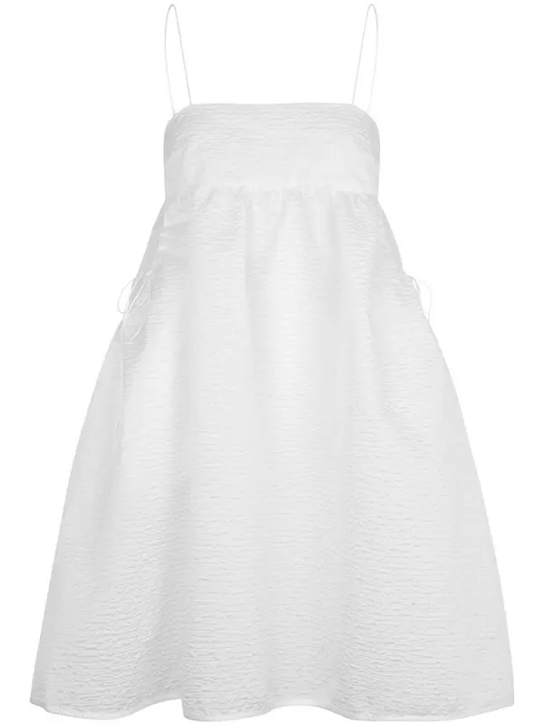 Cecilie Bahnsen Lisbeth Matelassé Minidress - White
