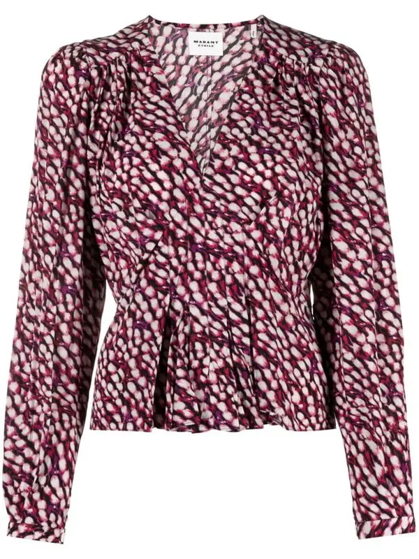 MARANT ETOILE Eddy Animal-print Blouse - Purple