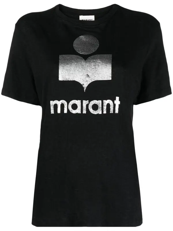 MARANT ETOILE Zewel Logo-print T-shirt - Black