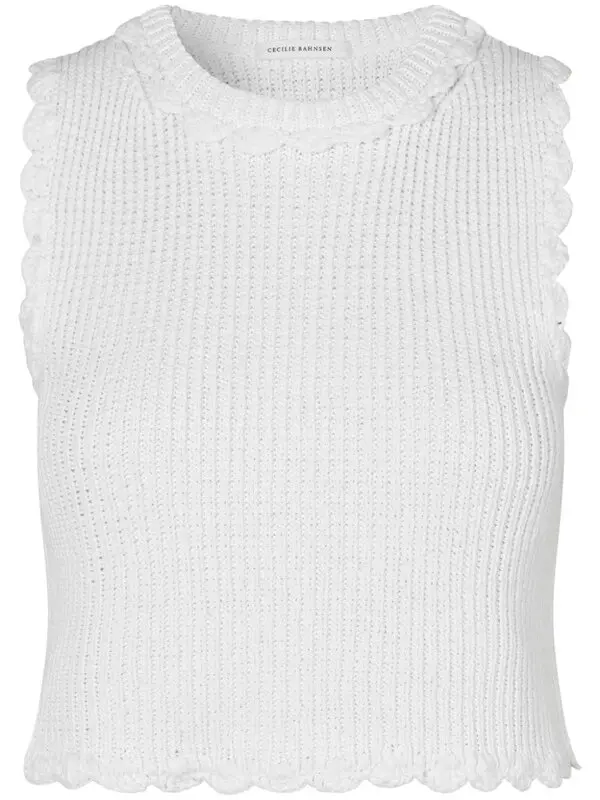 Cecilie Bahnsen Vimona Ribbed-knit Top