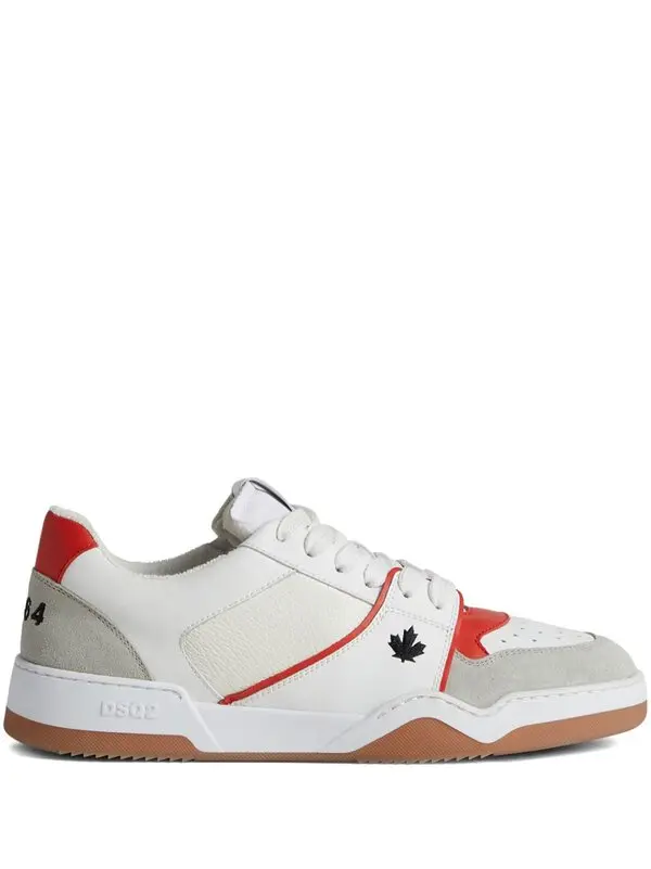 Dsquared2 Logo-embroidered Panelled Sneakers - White