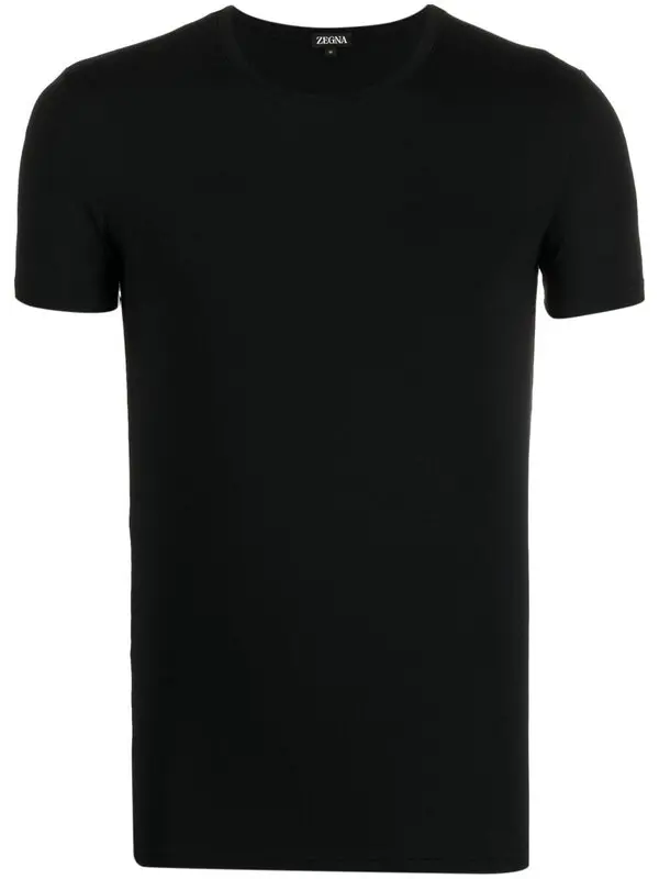 Zegna Short-sleeved Stretch-modal T-shirt - Black