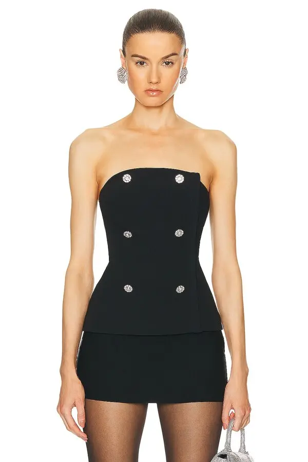 L'Agence Fay Strapless Bustier - Black