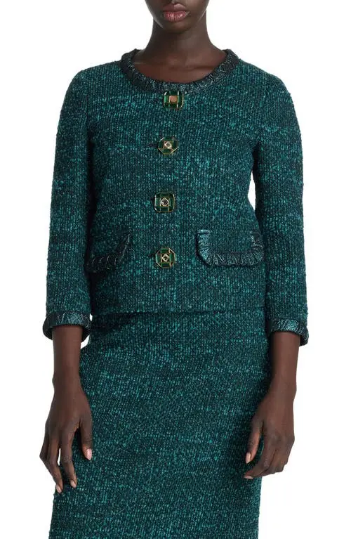 St. John Textured Tweed Knit Jacket