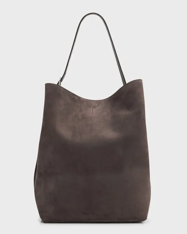 TOTÊME Suede Tote Bag - Granite