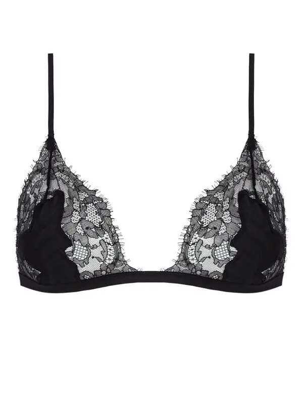 Kiki De Montparnasse Giselle Soft-cup Silk Bra - Black