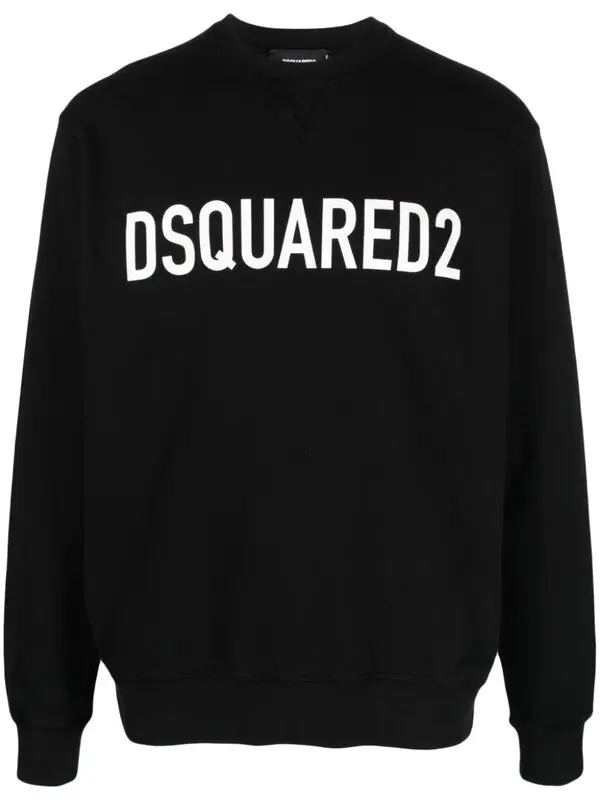 Dsquared2 Logo-print Cotton Sweatshirt - Black