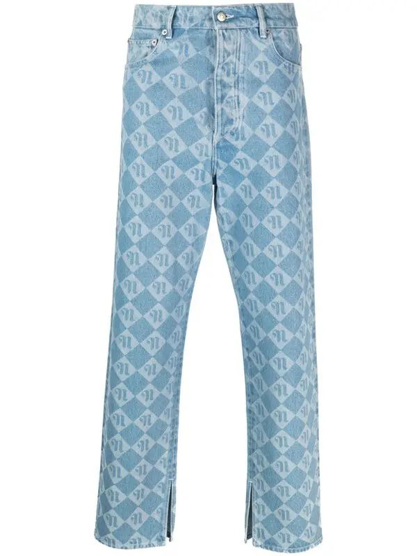 Nanushka Monogram Straight-leg Jeans