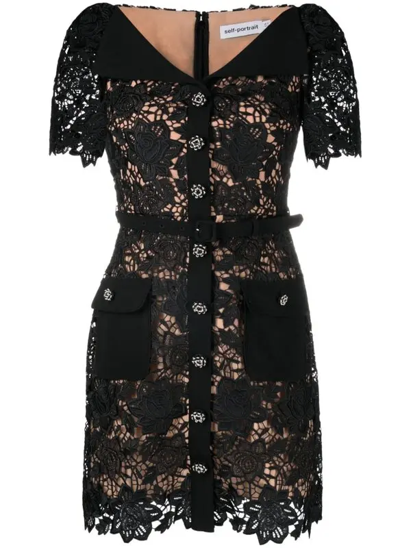 SELF-PORTRAIT Guipure Lace Minidress