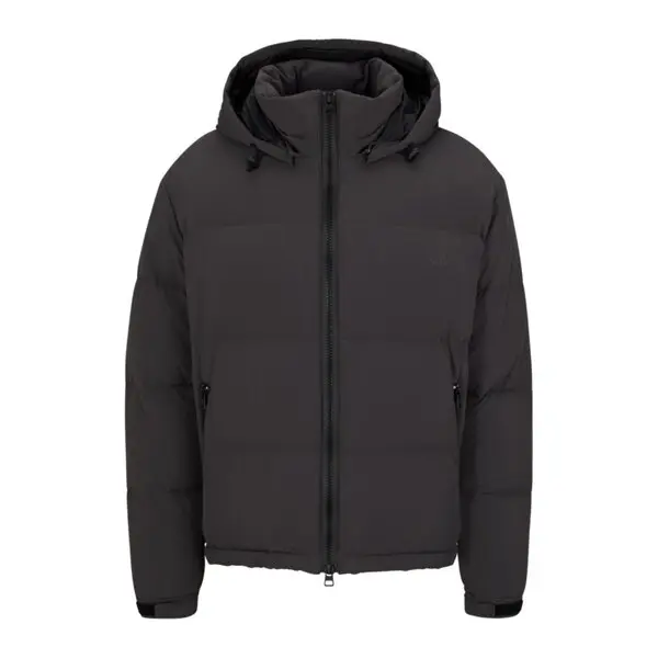 Buy Hugo Boss Waterrepellent Down Jacket With Detachable Hood - Grey At ...