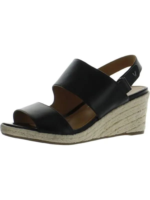Buy Vionic Brooke Leather Wedge Slingback Sandals - Black At 10% Off ...