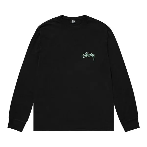 StÜssy Basic Pigment Dyed Long-sleeve Tee - Black
