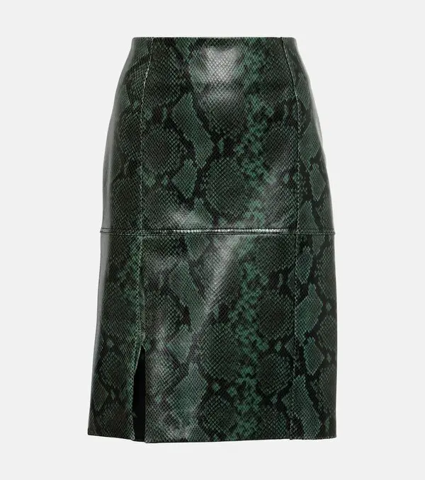 Dorothee Schumacher Urban Jungle Snake-print Midi Skirt