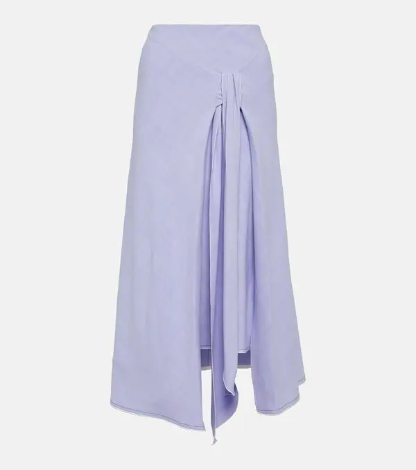 Victoria Beckham Asymmetric Tie-dyed Maxi Skirt
