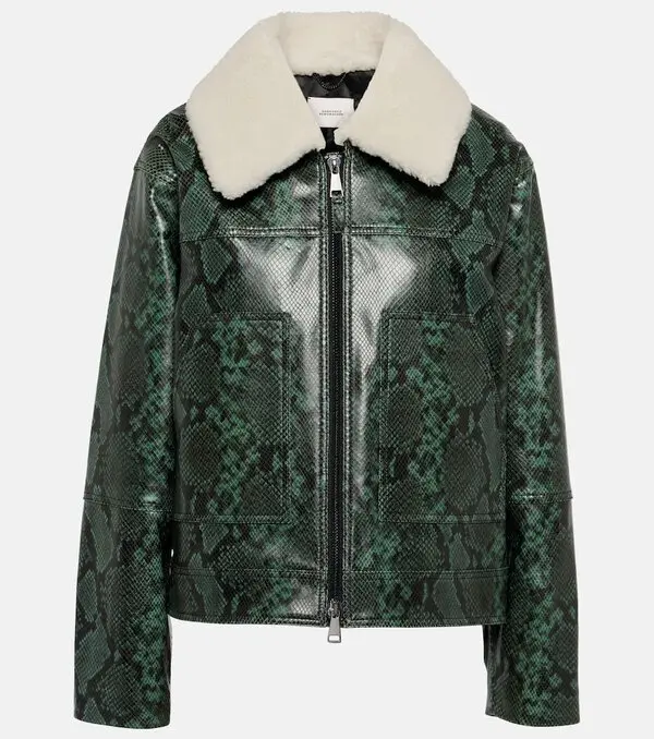 Dorothee Schumacher Urban Jungle Snake-print Leather Jacket