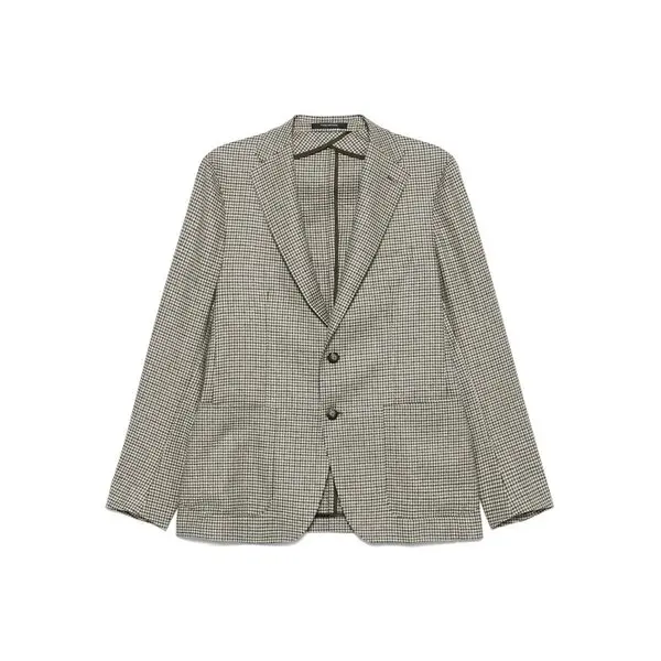 Tagliatore Check Pattern Jacket - Beige