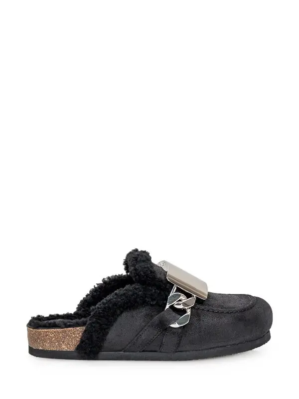 JW Anderson Shearling Mules - Black