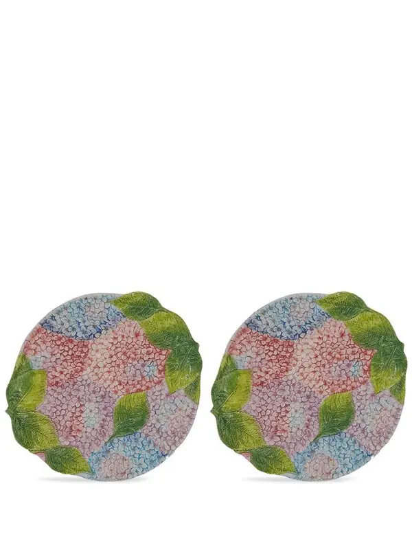 LES-OTTOMANS Ortensie Ceramic Dinner Plates