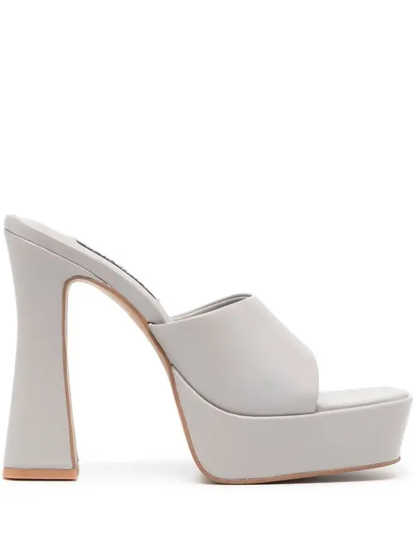 Senso Tillee 135mm Leather Sandals - Grey
