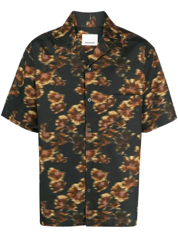 MARANT Lazlo Floral-print Shirt - Black