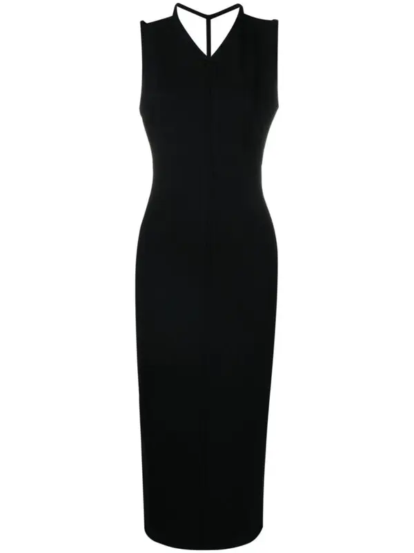 Khaite The Teri Midi Dress - Black