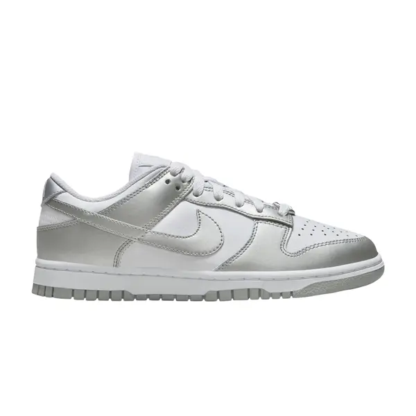 Nike Dunk Low Metallic Sneakers - Silver