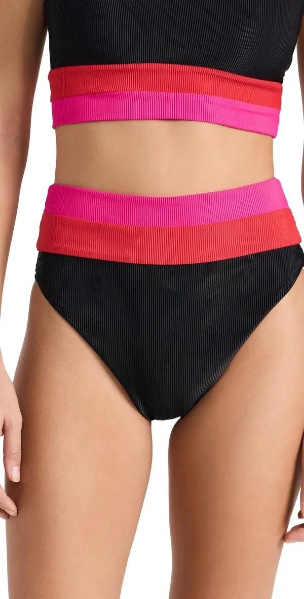 Beach Riot Heidi Bikini Bottom - Glacier Colorblock