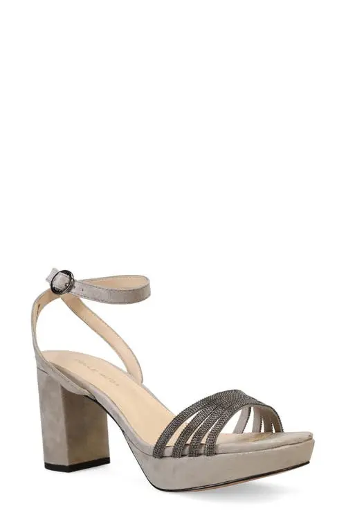 Pelle Moda Aliana Ankle Strap Sandal - Pewter