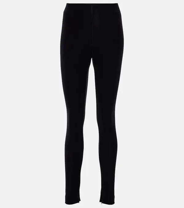 Wardrobe.NYC High-rise Velvet Leggings