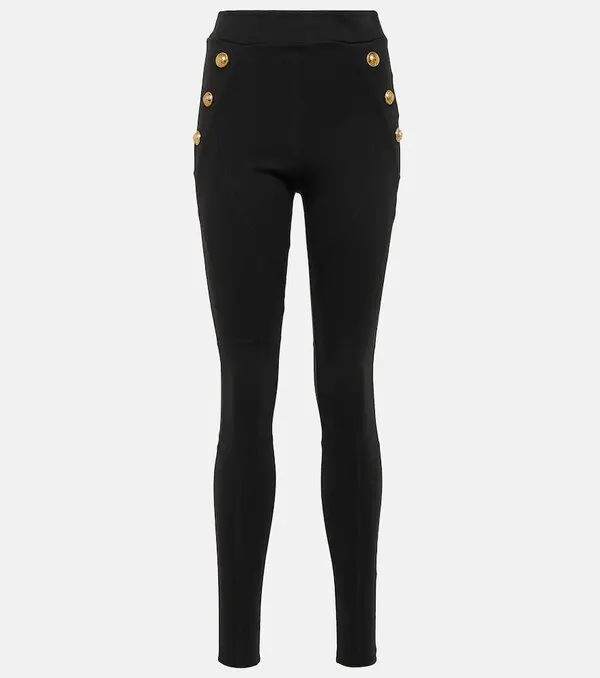 Balmain Jersey Leggings - Black