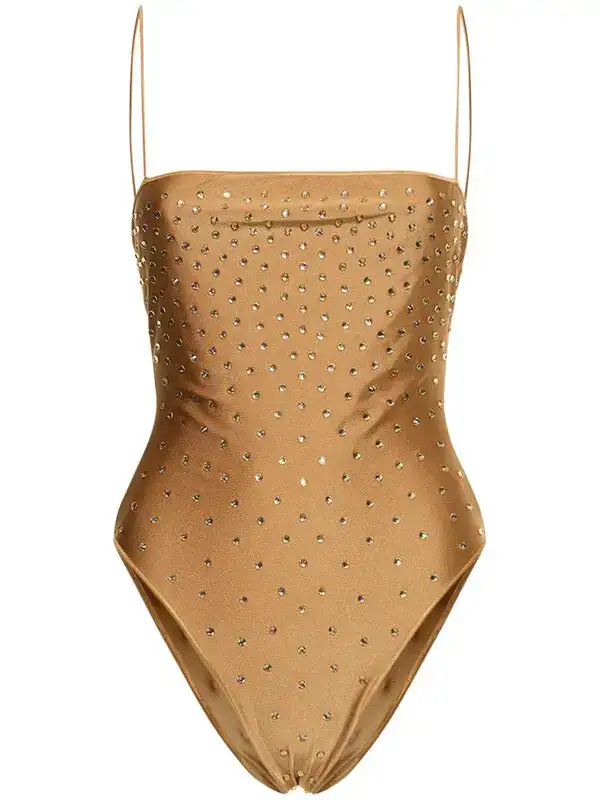 OséRee Swimwear Gem One Piece Swimsuit In Beige 60% Off