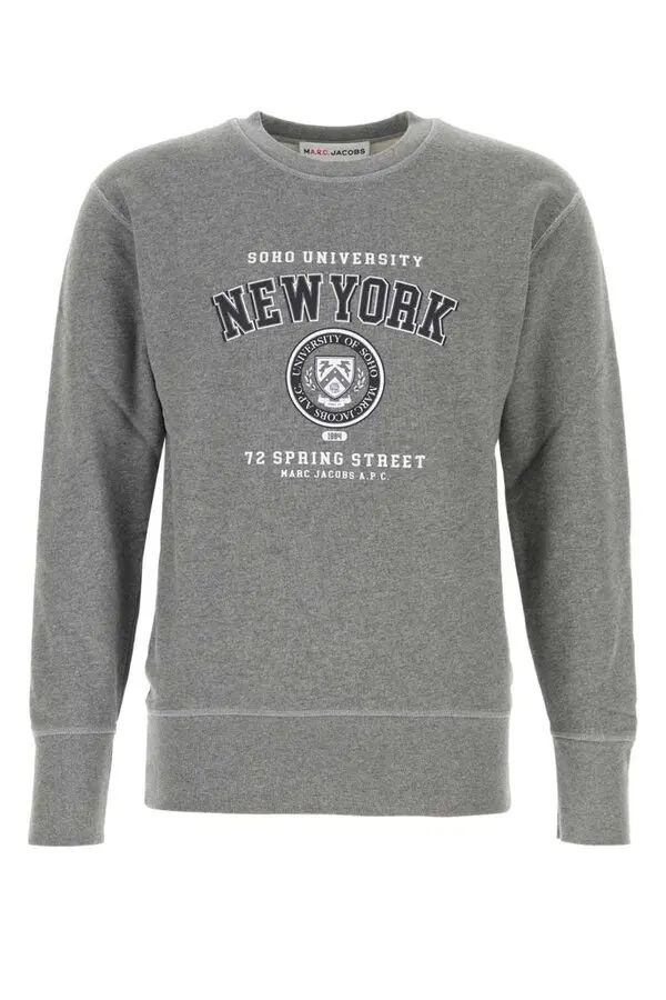 A.p.c. The Shrunken Ny Crewneck Marc Jacobs - Grey