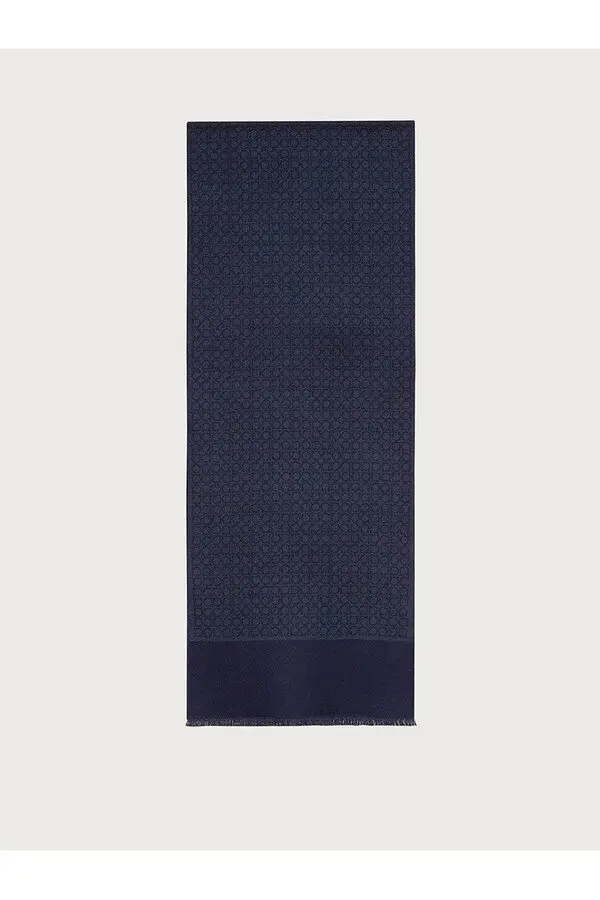 FERRAGAMO Gancini Scarf - Blue