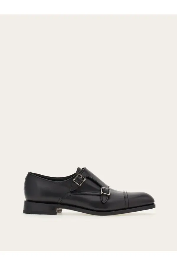FERRAGAMO Tramezza Double Monk Strap Shoes